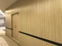 China 28/4mm Sound Absorbing Panels Veneer Woodgrain Grooved Acoustic Panel Interior Board for sale