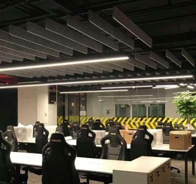 China Office Wall Panels RAL Black Cement Board Wood Wool Acoustic Panel DIY Easy Installation for sale