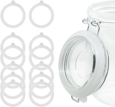 China Custom White Silicone Rubber Gasket for Food Storage Jars - Temperature Range -150°F to 500°F, Food-Grade Material for sale
