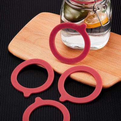 China Custom Red Silicone Rubber Rings for Glass Jars - Airtight Seals with -150°F to 500°F Temperature Range for sale
