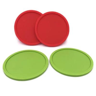 China Custom Silicone Coasters Heat Resistant -40°F to 450°F with Non-Slip Groove Design Multiple Colors for sale