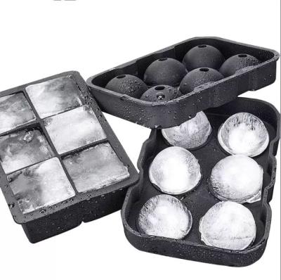 China Food Grade Silicone Ice Tray Mold -50°C to 250°C Temperature Range Round Square Black Color for sale