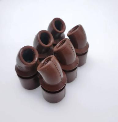 China Custom FKM Rubber Elbow Components with High Temperature Resistance up to 600°F and Oil Compatibility for Industrial Applications for sale