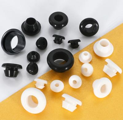 China Protective Silicone Rubber Grommet for Wire Management - Temperature Range -150°F to 500°F, White & Black Colors for sale