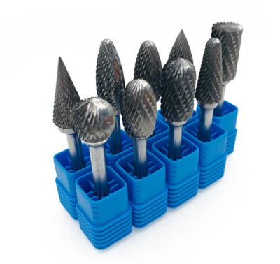 China Full Size Tungsten Carbide Rotary Burrs YG6 YG8 YG10 Grade - Heavy Duty Cutting Tools for Industrial Applications for sale