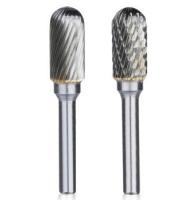 China Cylinder Shape Tungsten Carbide Rotary Burrs with Radius End Round Head Cut for Wood Metal Steel - 3.0mm to 10.0mm Shank Sizes for sale