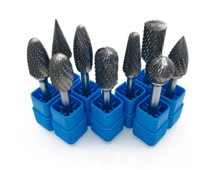 China Brazed Double Cut Tungsten Carbide Rotary Burr Set for Metalworking - 50000 RPM, HRA85 Hardness for sale