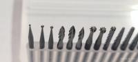 China YG7 3×3mm Tungsten Carbide Rotary Files with Custom LOGO - 20PC Double Cut Burr Set 3mm Shank 15000-45000 RPM for sale