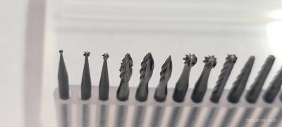 China YG7 3×3mm Tungsten Carbide Rotary Files with Custom LOGO - 20PC Double Cut Burr Set 3mm Shank 15000-45000 RPM for sale