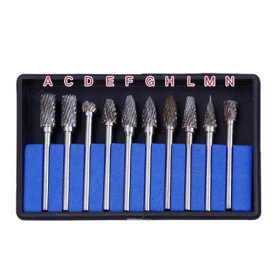 China Tungsten Carbide Rotary Burrs 6% Cobalt WC Shank 1/8 1/4 Inch 3 6mm Aluma Cut Die Grinder Bits for sale