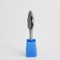 China Carbide Flame Finishing Bur Power Carving Bits for Wood 1/4 Shank Rotary Burrs for sale
