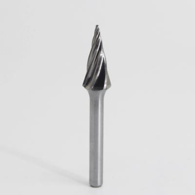 China High Hardness Cone Carbide Burr Die Grinder Bits 2.4mm-16mm Size Range 7,650-26,000 RPM for sale