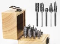 China Tungsten Carbide Rotary Burrs Cylinder Shape 1/8-1/4 Inch Shank for Metal Cutting for sale