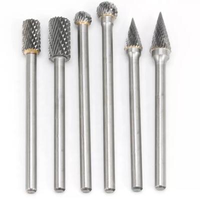 China Safety Extended Length Carbide Burrs Set - 6mm Shank Tungsten Carbide Rotary Files for Die Grinding 15000-45000 RPM for sale