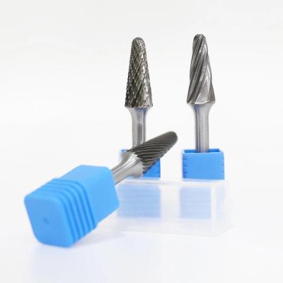 China Tungsten Carbide Fine Double Cut Rotary Burrs Full Size YG6 YG8 YG10 Custom Logo for sale