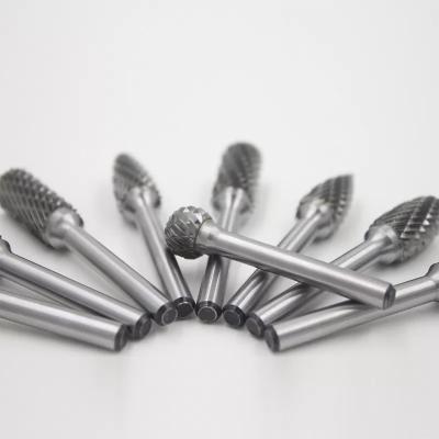 China YG6 YG8 Tungsten Carbide Rotary Burrs Double Cut Full Size 6mm Shank Metalworking for sale