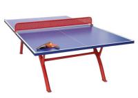 China AP Board Outdoor Table Tennis Table 6mm Top Thickness With Red Tube Leg for sale