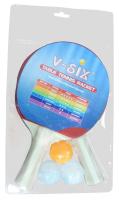 China Long Handle Table Tennis Bat Set With 3 Star ITTF Rubber 1.5mm Wood Board for sale