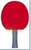 China 5 Star Table Tennis Bats 5 Layers Blade 1.8 Mm Orange Sponge With Blue Line Color Handle for sale