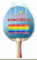 China Ping Pong Bat With 5 Layers Poplar Plywood , Pimple Out Rubber Custom Ping Pong Paddles for sale