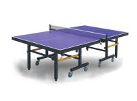 China Purple MDF Top Table Tennis Folding Table , Standard Single Competition Ping Pong Table for sale
