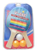China Recreation Table Tennis Bats 3 Balls Poplar Plywood Material With Long Handle for sale
