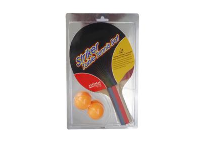China Single Racket with 2 Yellow Balls Blister Packing 1.5mm Sponge Pimple Out Rubber for sale