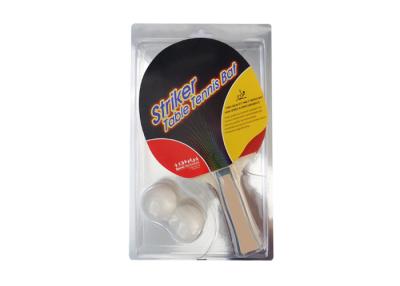 China Ping Pong Set 1 Racket with 2 White Balls in Blister Packing Non Sponge Pimple Out Rubber for sale