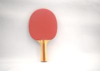 China Wood Stripes Handle Table Tennis Rackets With 1.5MM #2 Orange Sponge for sale