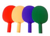 China Green Outdoor Table Tennis Racket Plastic Weather Shock Resistant For Children Practice Training for sale
