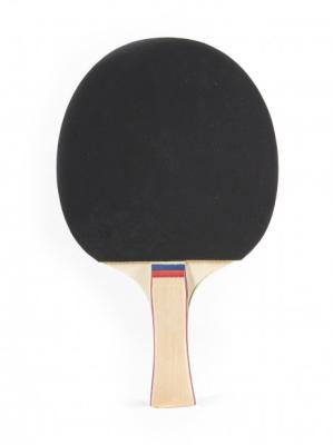 China Recreation Table Tennis Rackets Inverted Rubber 5 Ply Blade Concave Handle Red Black for sale