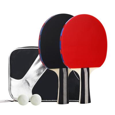 China 2 Bat Portable Table Tennis Set 5 Layer Poplar Strengthening Blade Attack Power for sale