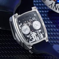 China OBLVLO Bugatti‑Inspired V16 Engine Skeleton Automatic Watch, Men’s Tonneau‑Shaped Thick Mechanical Wrist Watch for sale