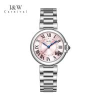 China Minimalist Roman Numeral Dial Ladies Quartz Watch Stainless Steel Band 3 Colors Classic Dress Wrist Watch Gift For Women for sale