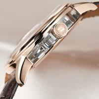 China OBLVLO Men’s Hollow‑Dial Skeleton Automatic Watch, Rose‑Gold Case with Crystal Bezel & Genuine Leather Strap for sale