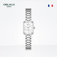 China Square Mother Of Pearl Dial Ladies Quartz Watch Mesh Milanese Metal Strap 4 Colors Minimal Luxury Women Dress Wrist Watch Gift for sale