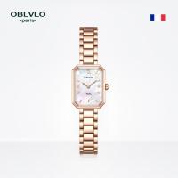 China Square Mother Of Pearl Dial Ladies Quartz Watch Mesh Milanese Metal Strap 4 Colors Minimal Luxury Women Dress Wrist Watch Gift for sale