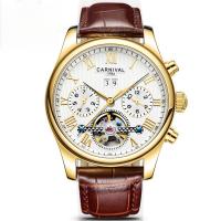 China Traditional Leather Strap Watch Featuring Lightweight Stainless Steel Case and Adjustable Genuine Leather Band for Daily for sale