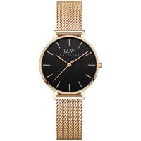 China Ultra Thin Minimalist Ladies Quartz Watch Simple Dial Milanese Mesh Metal Strap 3 Colors Elegant Daily Dress Wrist Watch Gift For Women for sale