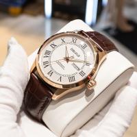China Elegant Traditional Business Wristwatch Featuring Date Display and Comfortable Leather Strap Ideal for Daily Business Wear for sale
