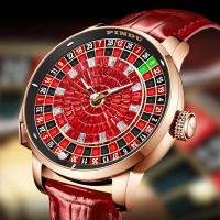China Men's Luxury Wristwatch with Automatic Movement and Exhibition Case Back Showcasing Intricate Mechanical Details for sale