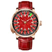 China Men's Luxury Wristwatch with Automatic Movement and Exhibition Case Back Showcasing Intricate Mechanical Details for sale
