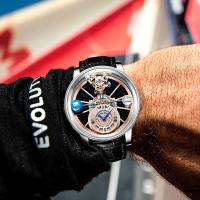 China Eco Friendly Men's Luxury Wristwatch Solar Powered Movement Durable Construction Elegant Appearance Suitable Office Wear for sale