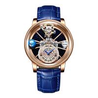 China Eco Friendly Men's Luxury Wristwatch Solar Powered Movement Durable Construction Elegant Appearance Suitable Office Wear for sale