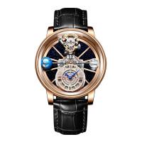 China Eco Friendly Men's Luxury Wristwatch Solar Powered Movement Durable Construction Elegant Appearance Suitable Office Wear for sale