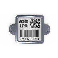 China LPG Gas Cylinder Tracking Durable QR Bar Code Tag Scratch Resistance PDA Fast Scan for sale