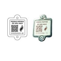 China Vertical Install Cylinder Barcode Tags LPG Tracking UV Protection Permanent Lable for sale