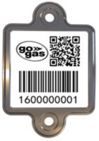 China Vertical Install Cylinder Barcode Tags LPG Tracking UV Protection Permanent Lable for sale