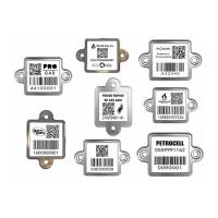 China Metal Ceramic Bar Code Tag For Liquid Gas Cylinder Tracking High Temperature Resistance for sale
