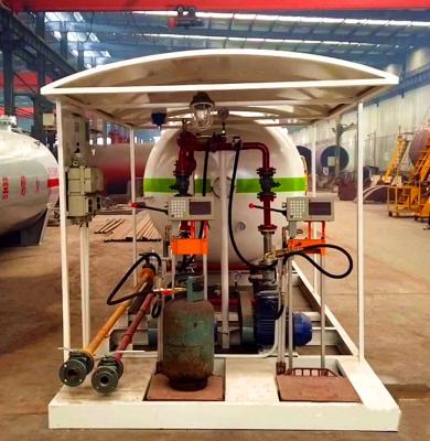 China Explosion proof LPG Gas Skid Station 50T Propane Cylinder Filling Plant for sale